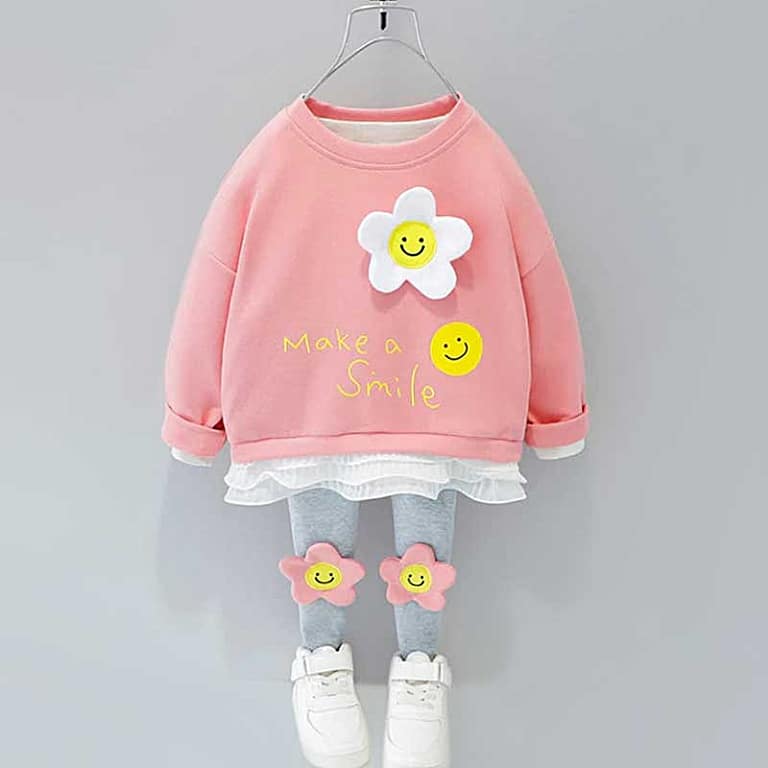 Set tricou si fusta copii - Flower Belt